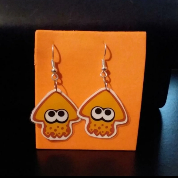 Handmade | Jewelry | Handmade Laminate Splatoon Squid Earrings | Poshmark